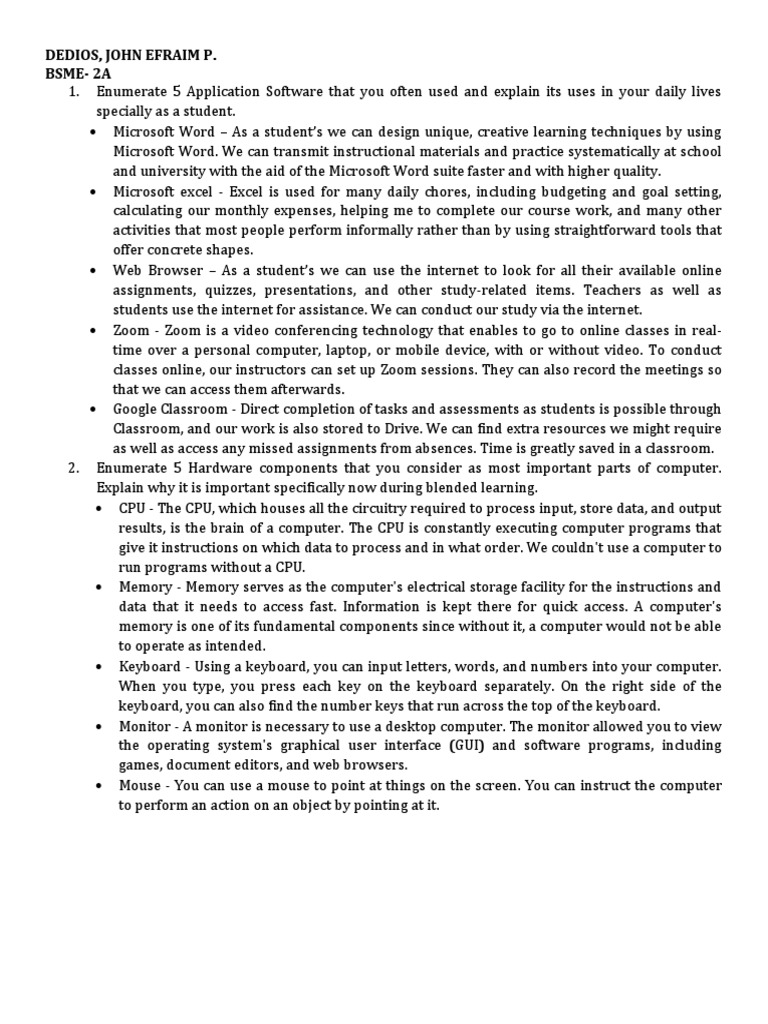 Activity #1 | PDF | Computer Keyboard | Input/Output