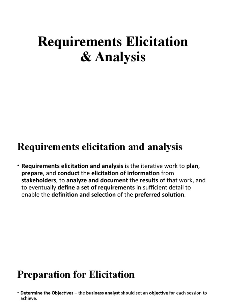 Week 8-Requirements Elicitation & Analysis | PDF | Intelligence ...