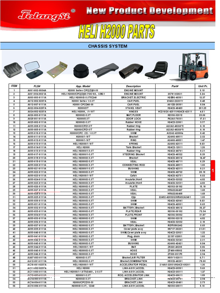 Heli h2000 Parts List-65 | PDF | Axle | Transportation Engineering
