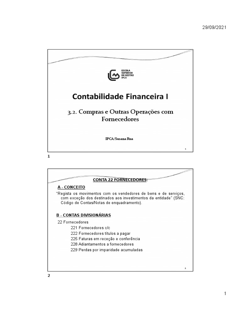 Contabilidade de Fornecedores e Compras | PDF | Moeda | Taxa de câmbio