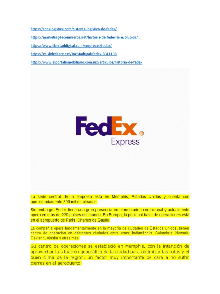 Fedex | PDF | Fed Ex | Transporte
