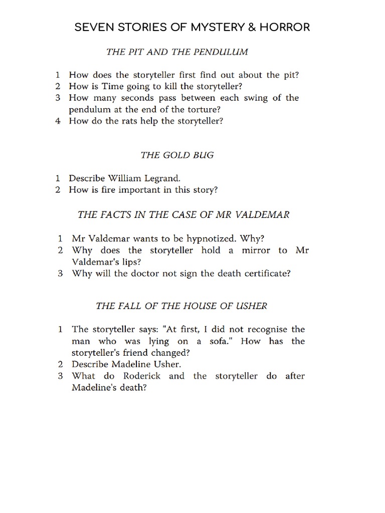 Seven Stories of Mystery & Horror | PDF