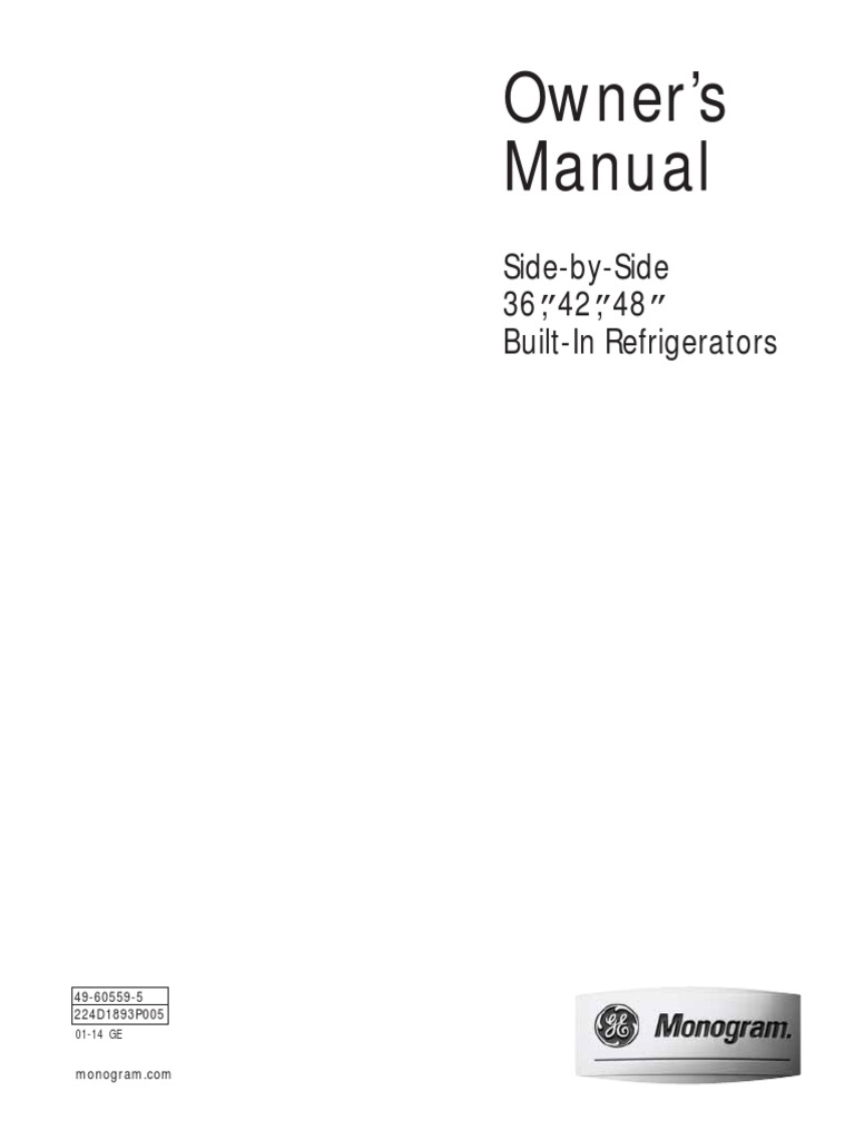 GE Zisp420dxass OwnMan (EN) | PDF | Refrigerator | Ac Power Plugs And ...