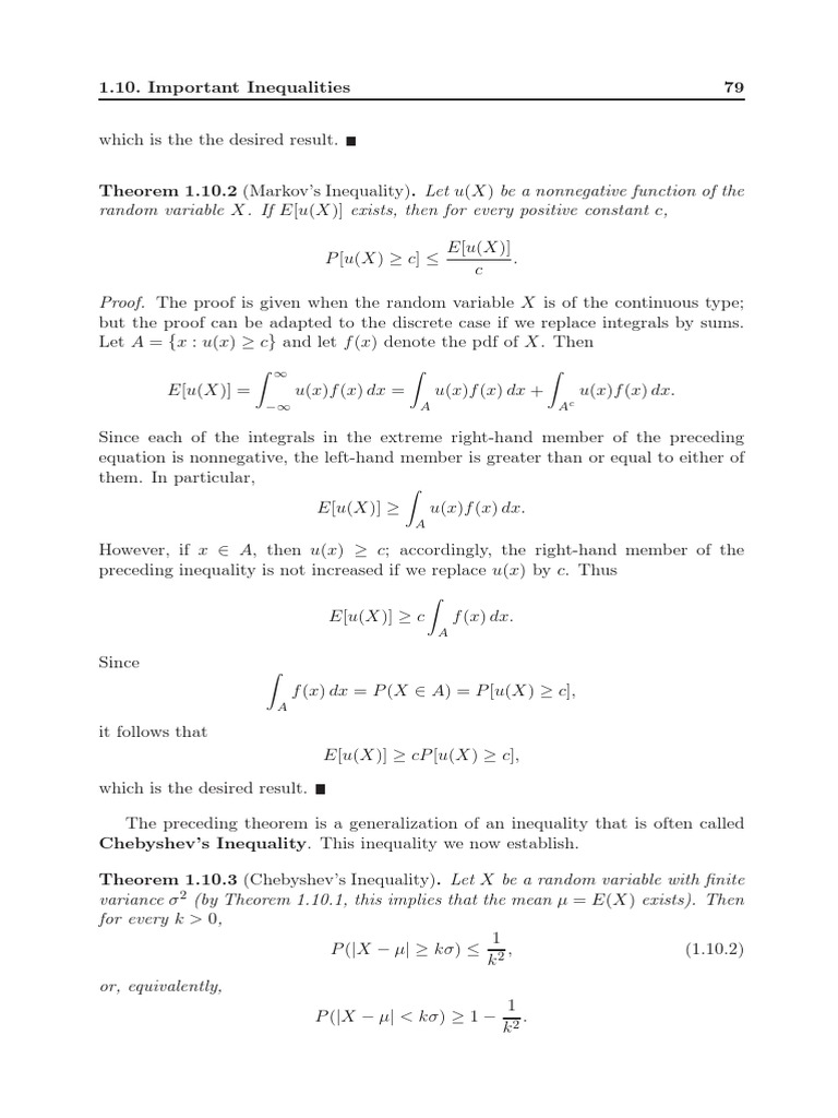 Important Inequalities | Download Free PDF | Probability Density Function | Normal Distribution