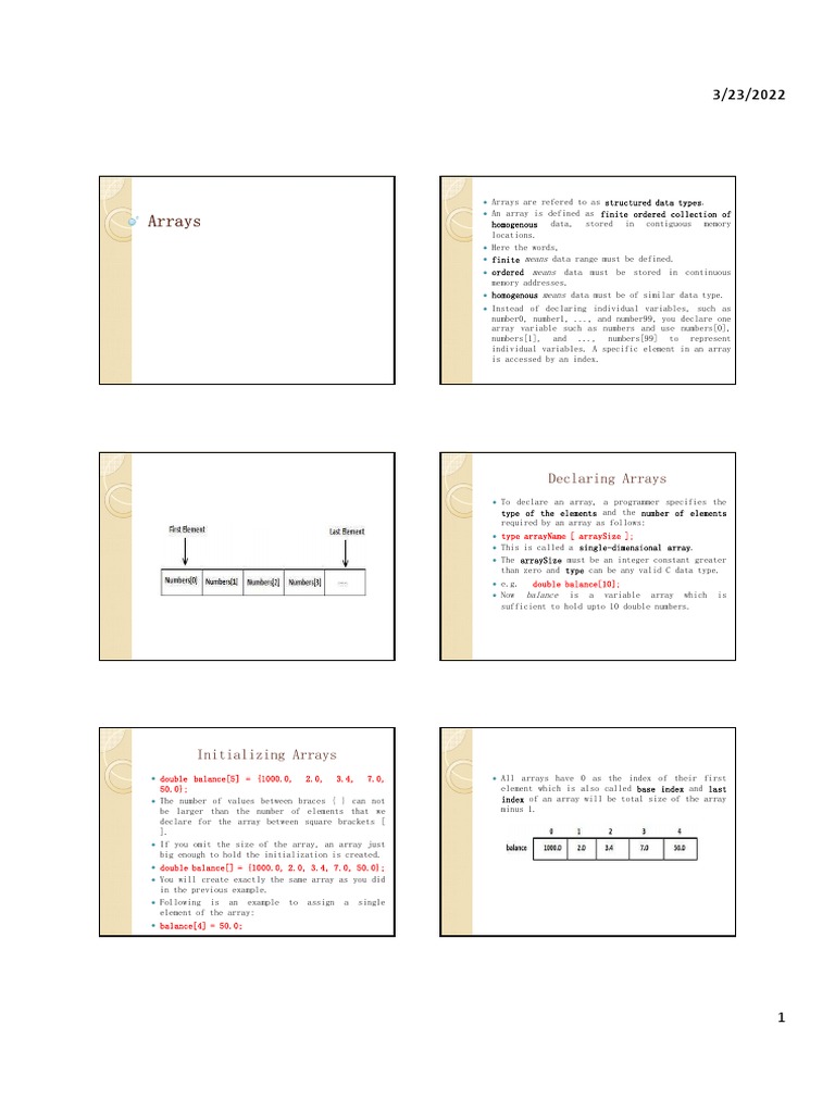 Arrays | PDF | Array Data Structure | Data Type Arrays | PDF | Array Data Structure | Data Type