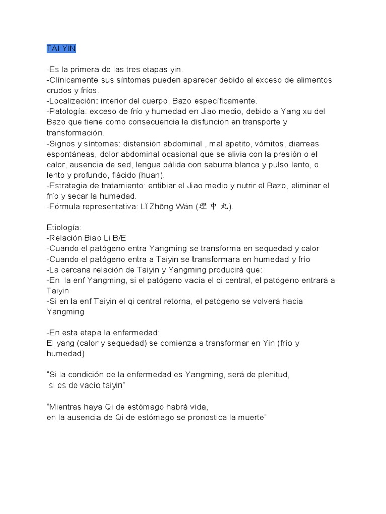 Tai Yin | PDF