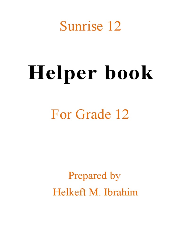 Sunrise 12 Student Helper Guide | PDF | Grammatical Tense | Adjective