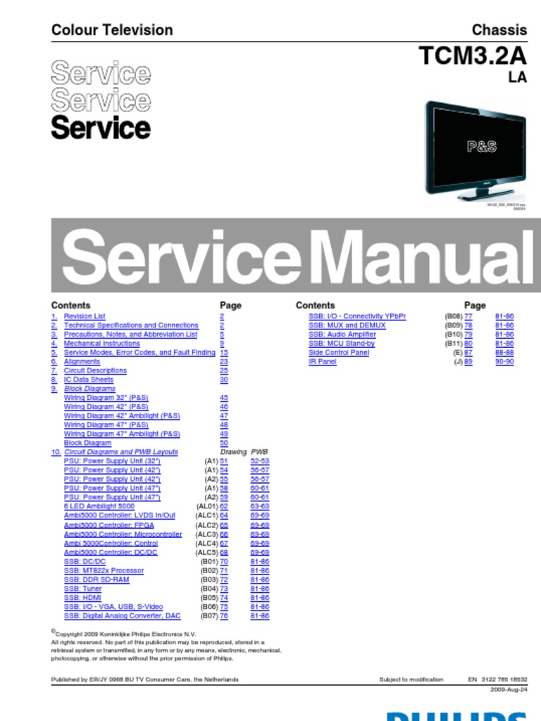 42pfl5609 32pfl5409 | PDF | Soldering | Hdmi