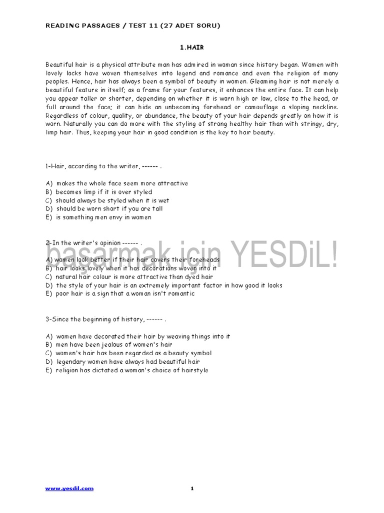 Reading Passages 11 | PDF | Bali | Eye