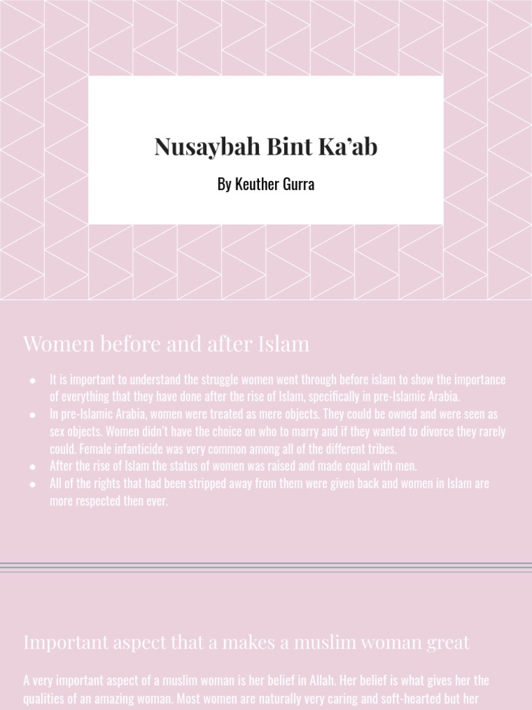 Nusaybah Bint Ka'Ab | PDF | Muhammad | Umar