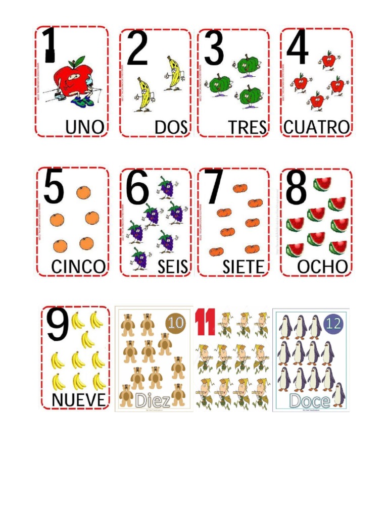 Numero Del 1 Al 20 Ilustrado | PDF