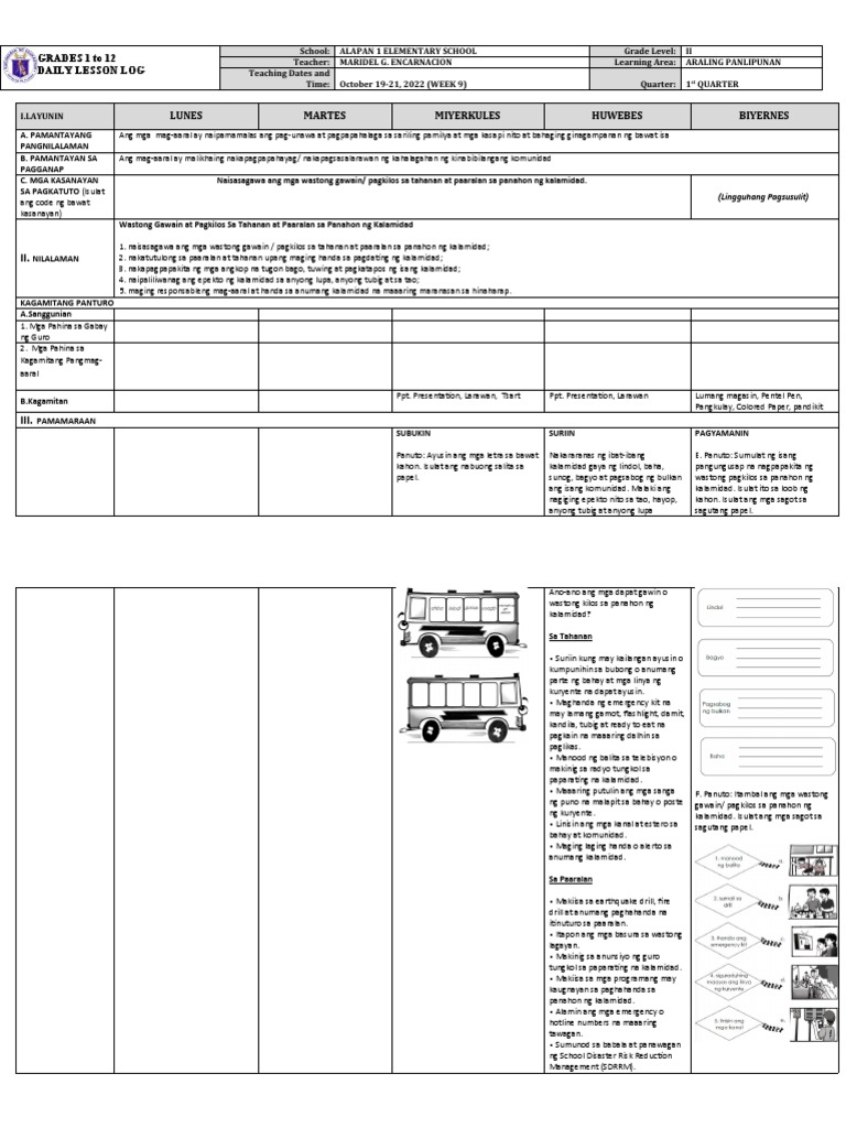 GRADES 1 To 12 Daily Lesson Log: (Lingguhang Pagsusulit) | PDF