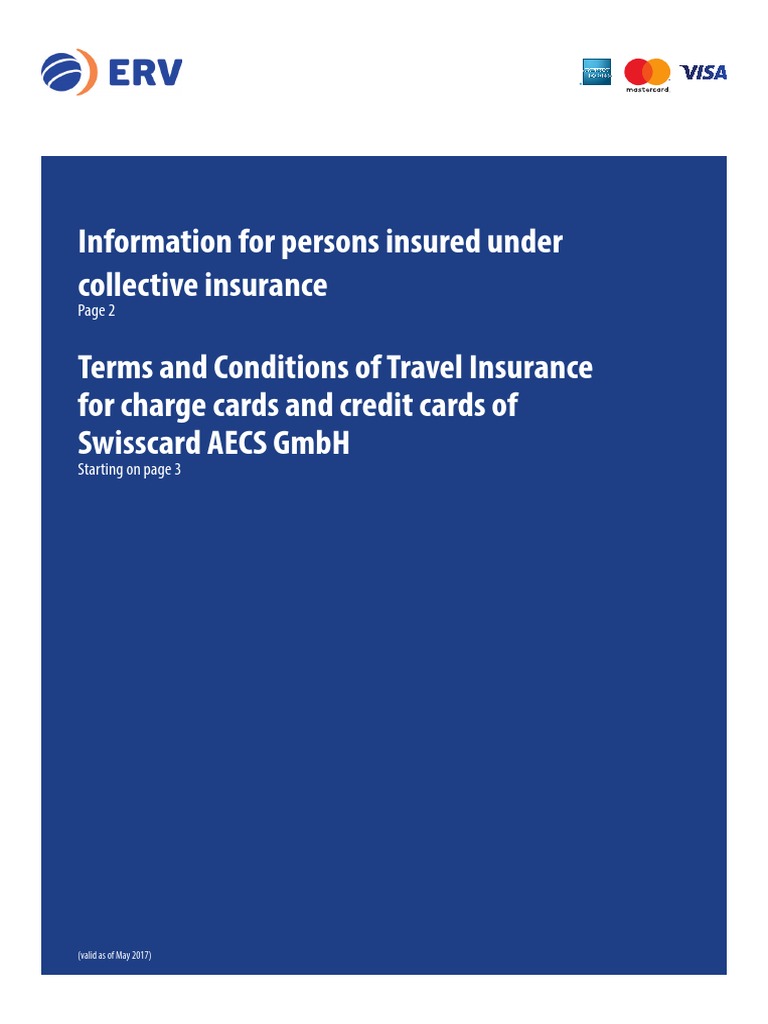 Conditions Insurance Travel-Swisscard-En | PDF | Insurance ...