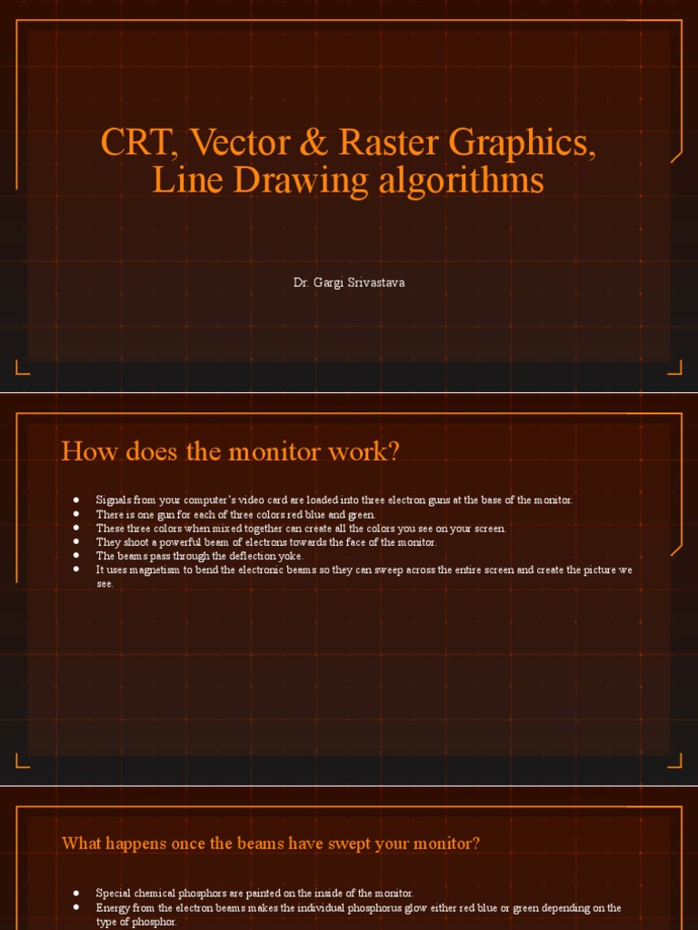 CRT, Vector & Raster Graphics, Line Drawing Algorithms 2 | PDF ... CRT, Vector & Raster Graphics, Line Drawing Algorithms 2 | PDF ...