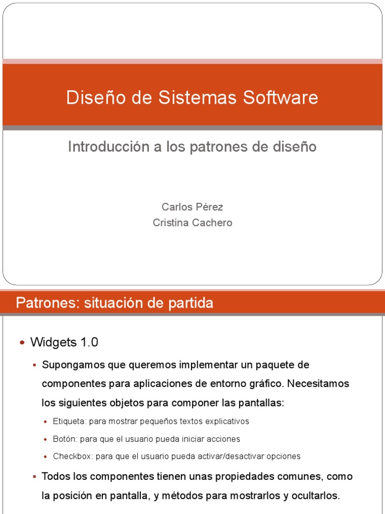 03 DSS Introduccion Patrones Soluciones | PDF | Patrón de diseño de software | Software