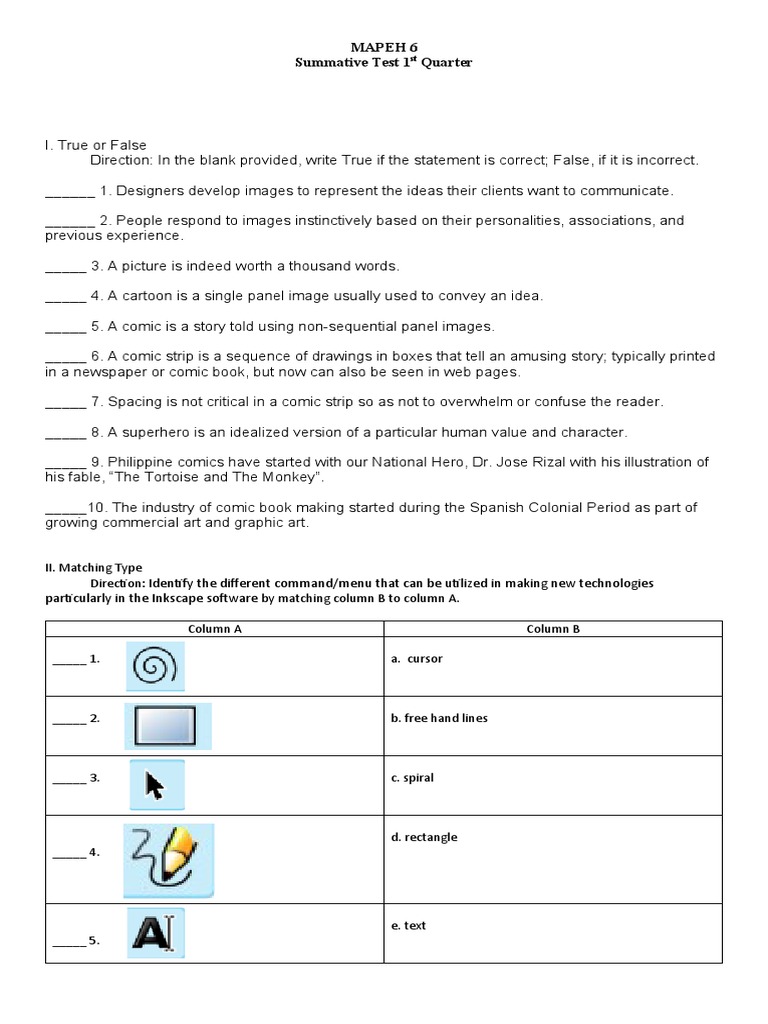 MAPEH 6 To Be Printed | PDF | Cartoon | Comics