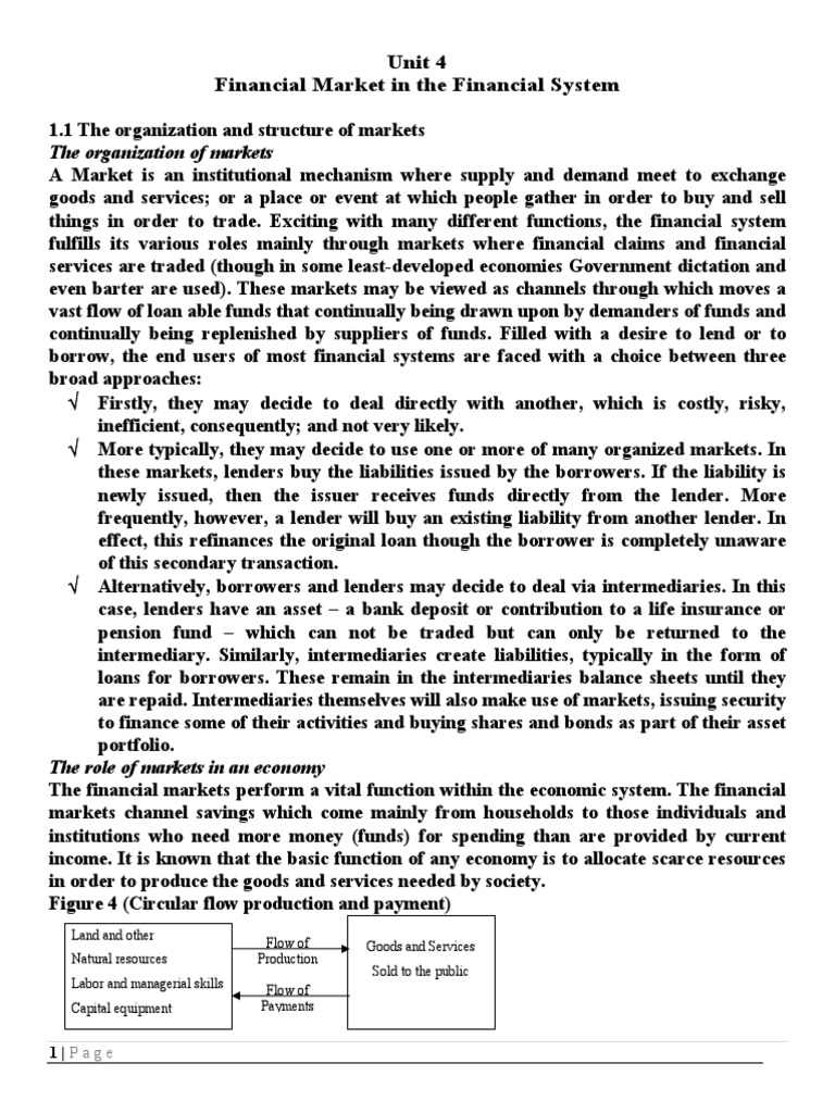 Unit 4 | PDF | Securities (Finance) | Financial Markets