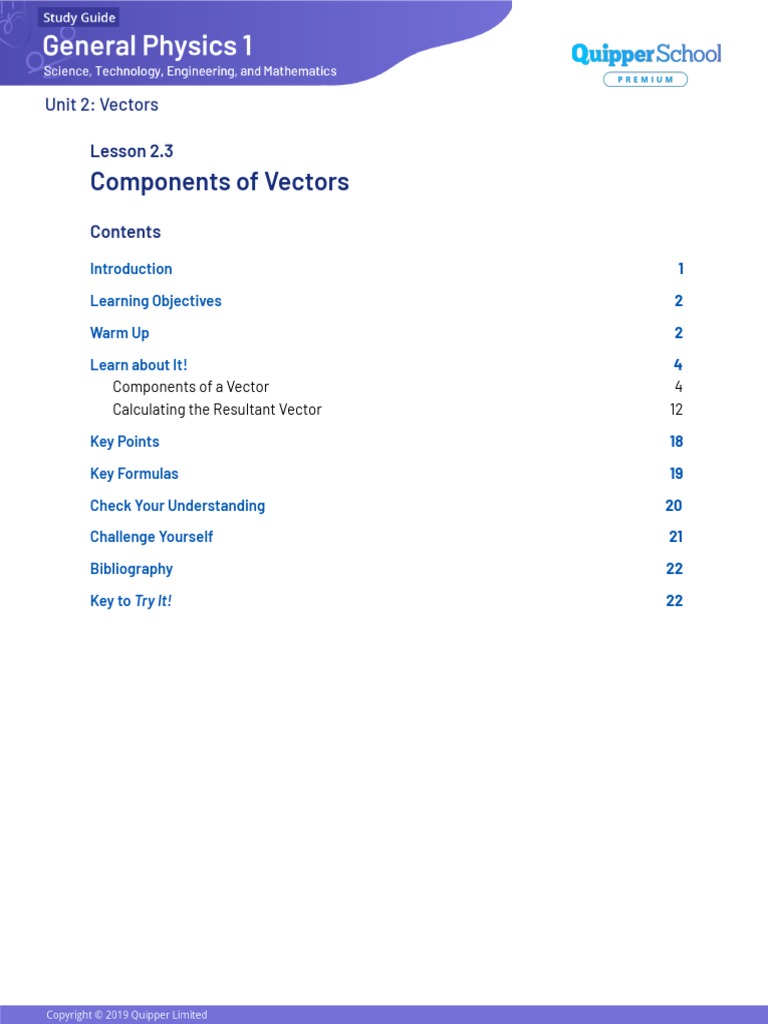 GENPHYSICS1ST U2L3 Components of Vectors | PDF | Trigonometric Functions | Triangle