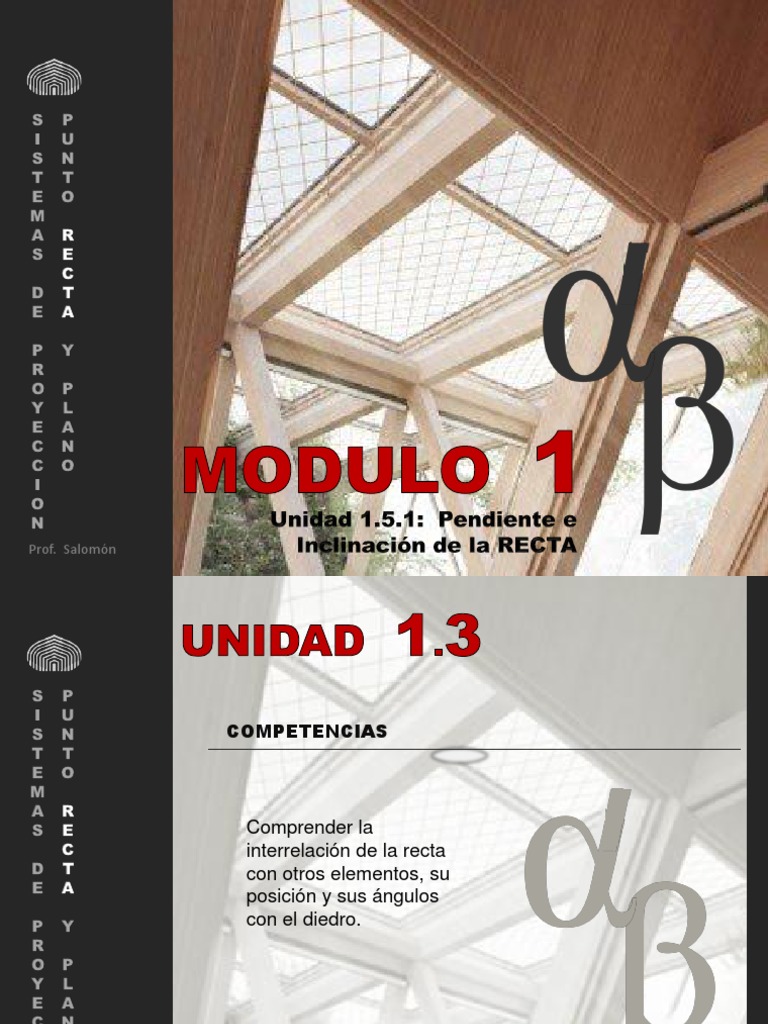 Geometría Descriptiva Modulo 1 Tema 1.5.1 Pendiente e Inclinación | PDF | Línea (geometría ...