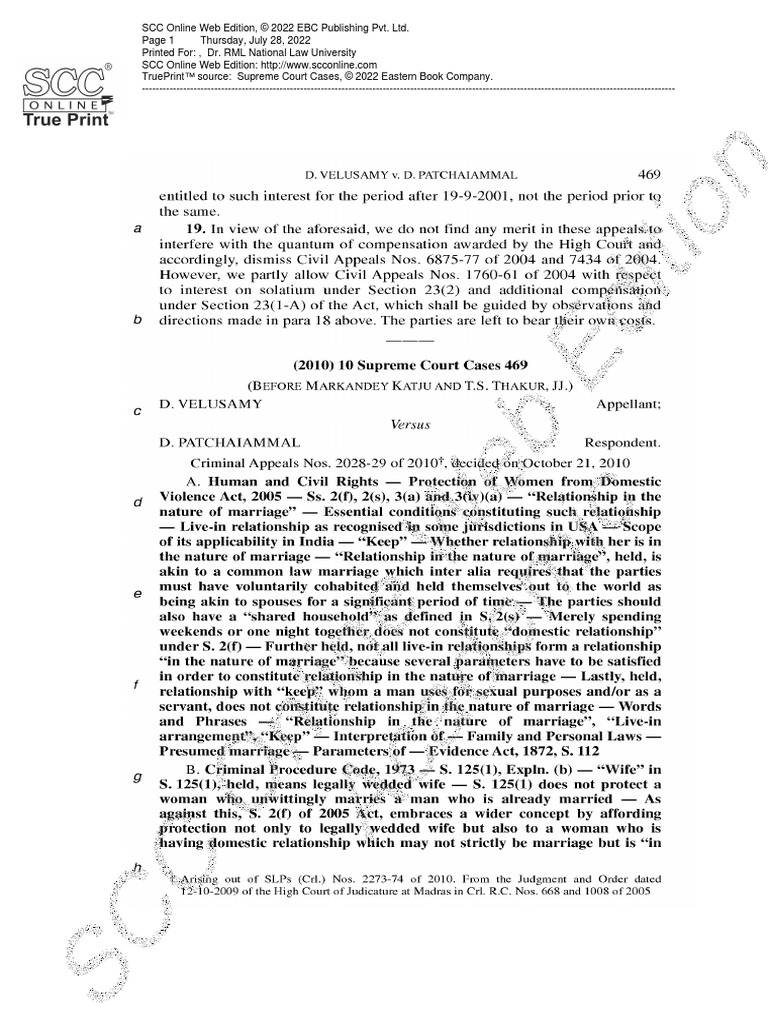 D. Velusamy v. D. Patchaiammal | PDF