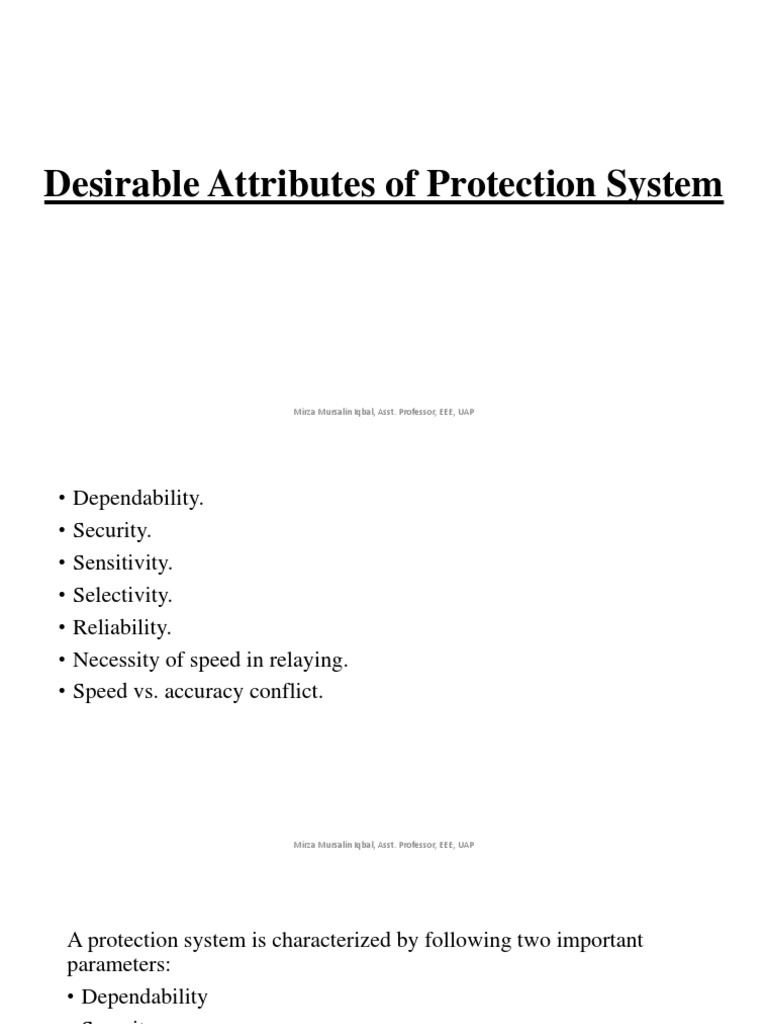 Desirable Attributes of Protection System | PDF | Electrical ...