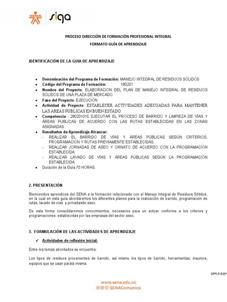 Gfpi-F-019 - Guia - de - Aprendizaje 1 | PDF | Residuos