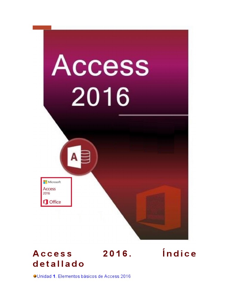 Access 2016 | PDF | Archivo de computadora | Microsoft Office