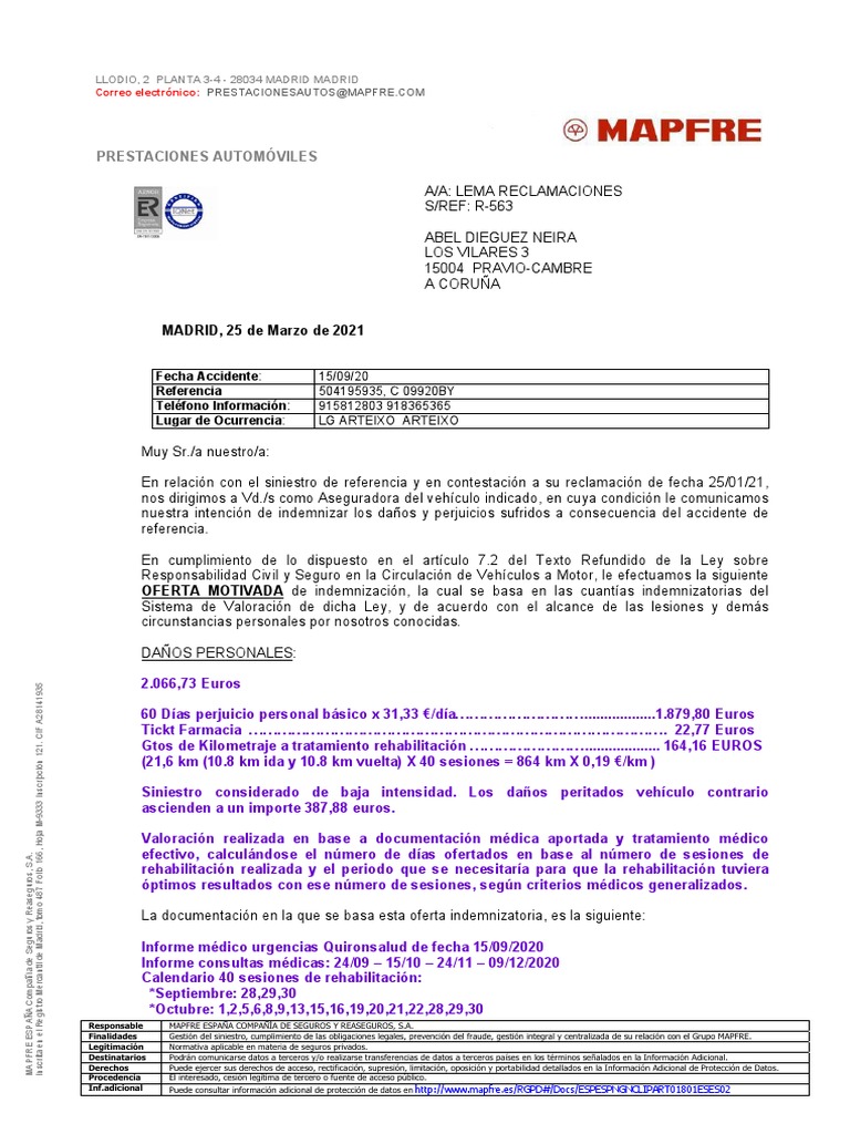 Abel Diguez Neira | PDF | Daños y perjuicios | Reaseguro