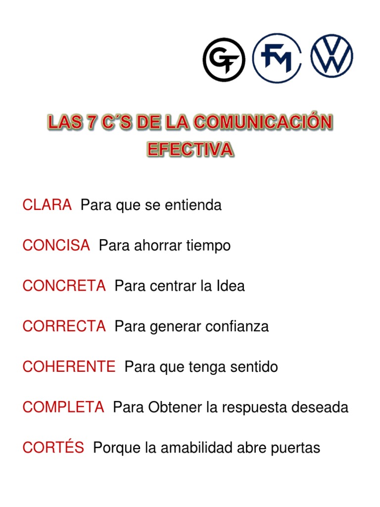 Las 7 C de La Comunicacion | PDF | Crecimiento personal y profesional