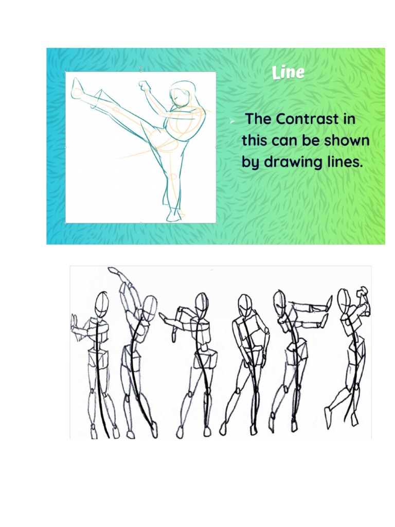 Arts Using Lines in Art People Drawing | PDF