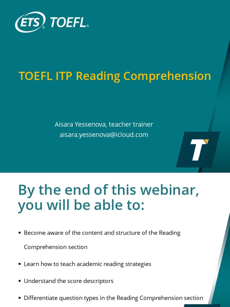 Reading Comprehension TOEFL ITP Compressed | PDF | Reading ...