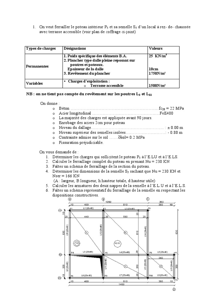 BAEL Exercice Avec Solution | PDF | Béton armé | Sols
