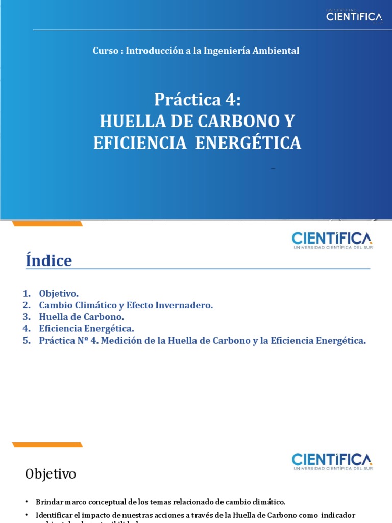 Práctica #4 - Huella de Carbono y Eficiencia Energética | PDF | Huella ...