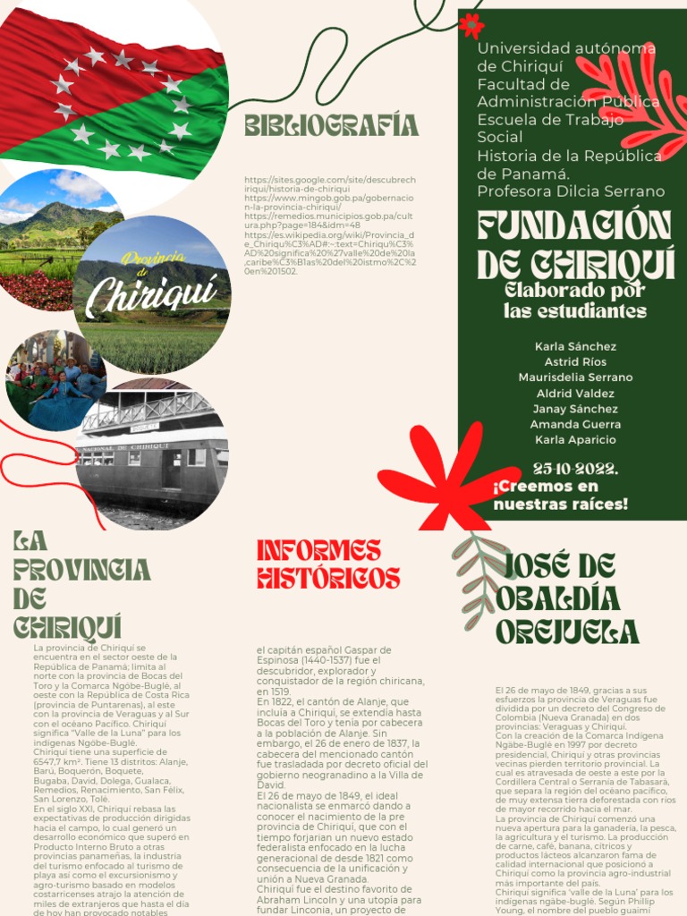 Fundacion de Chiriqui Triptico | PDF