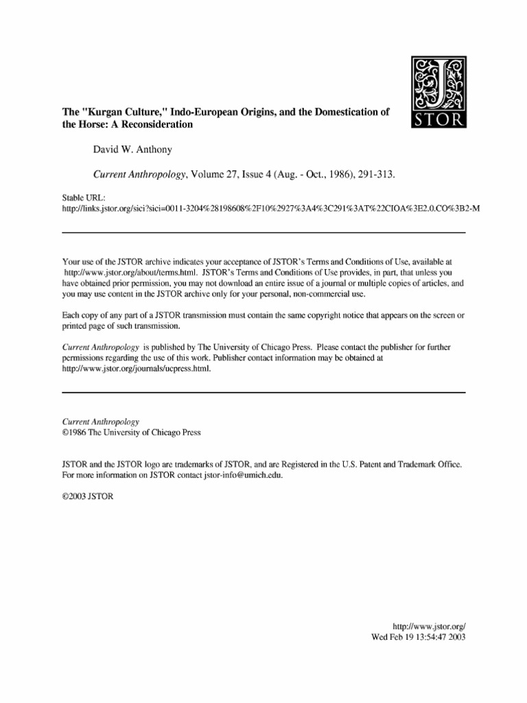 The Kurgan Culture Indo European Origins | PDF