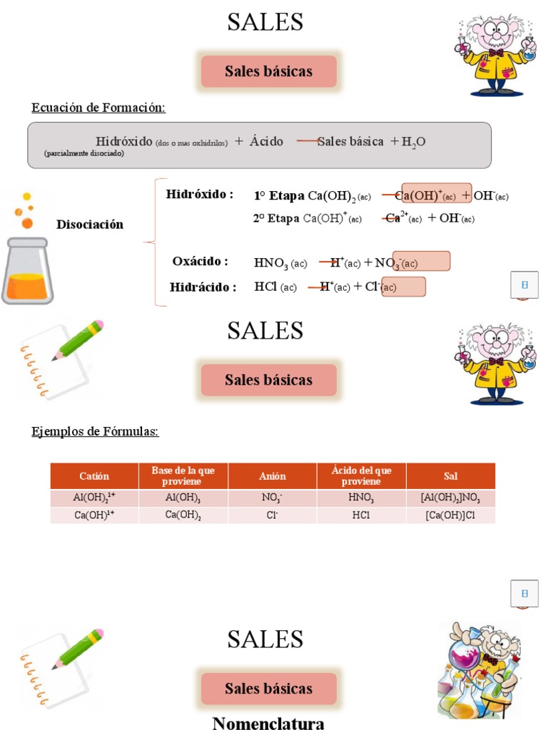 Guía 1 - Teoría Sales Básicas | PDF | Sal (química) | Ácido