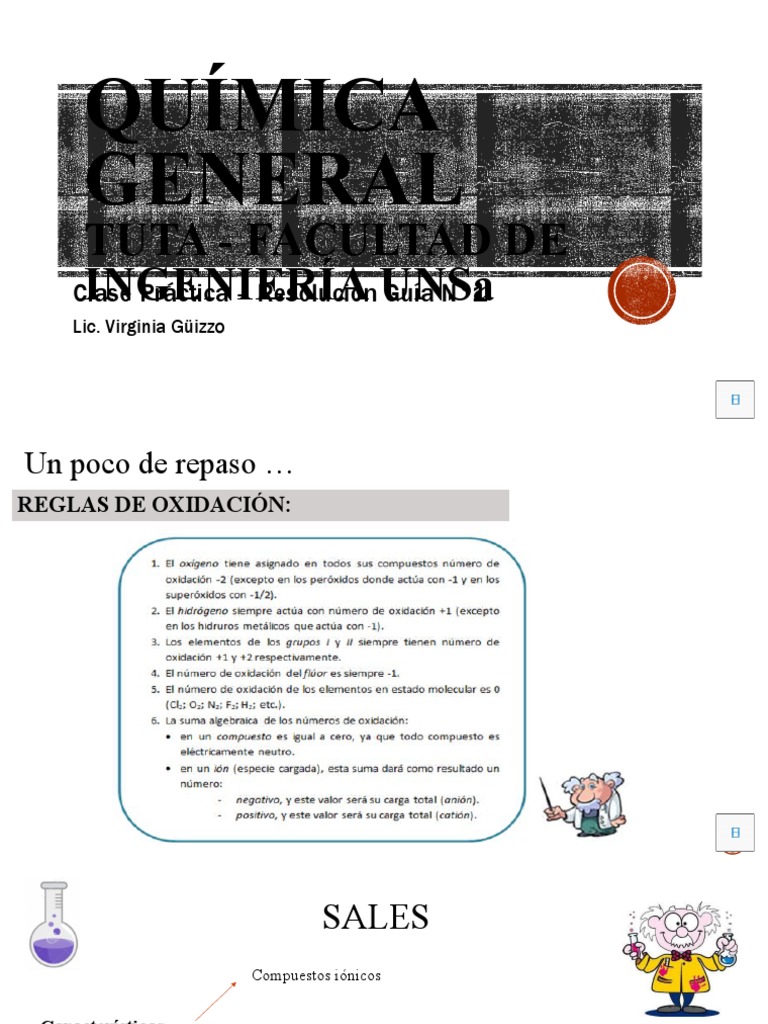 Guía 1 - Teoría Sales Parte 1 | PDF | Sal (química) | Ion