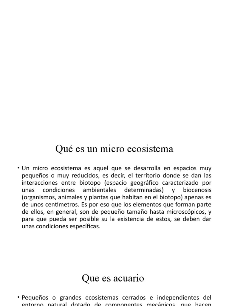 Definición y ejemplos de microecosistemas | PDF | Ecosistema | Estanque
