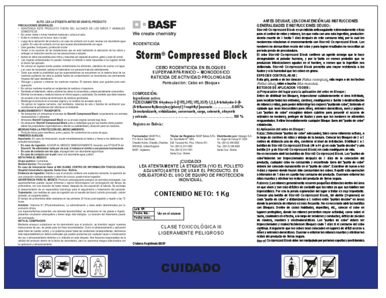 ETIQUETA Storm Compressed Block - ENG | PDF | Residuos | Agua