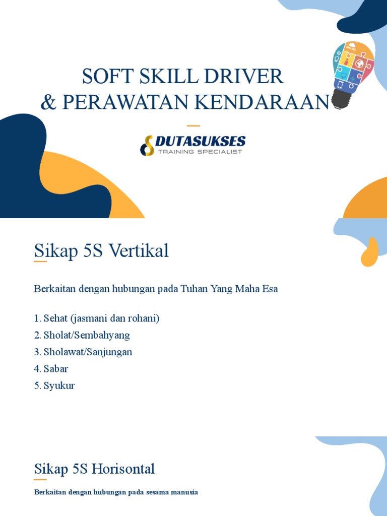 Materi Training Soft Skill & Pemeliharaan Kendaraan | PDF