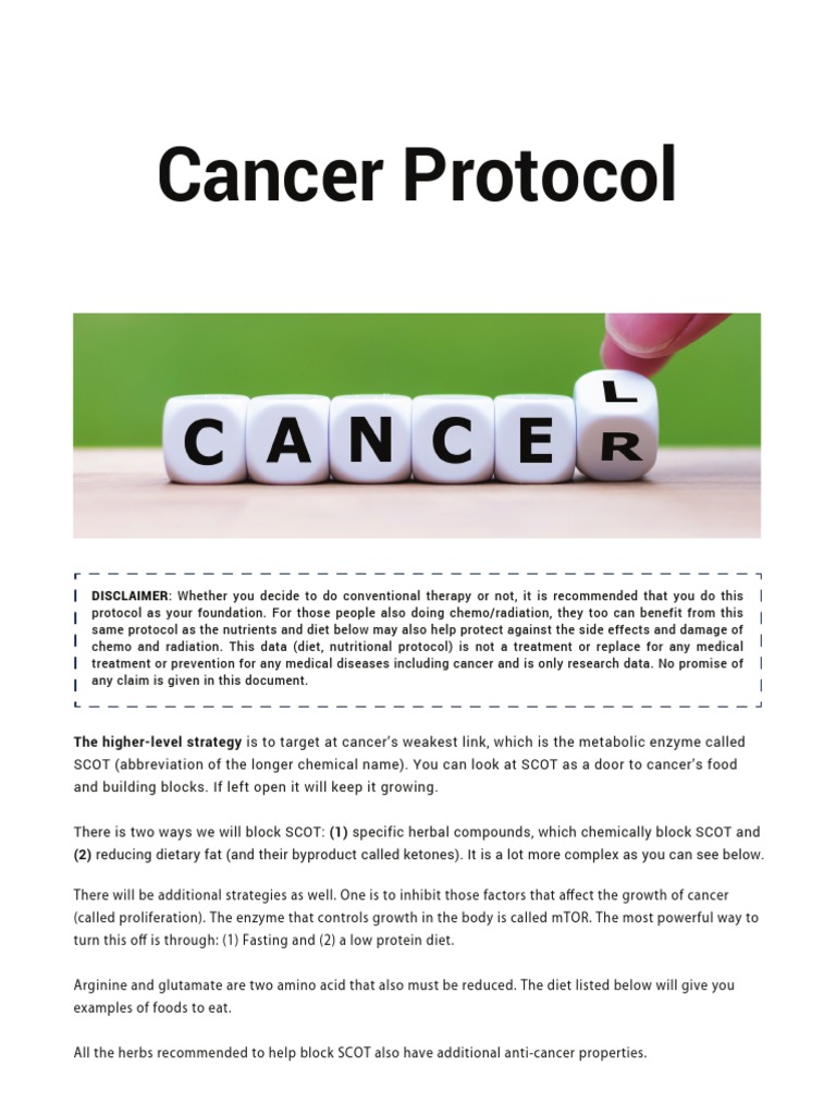 Cancer Protocol - 6 | PDF | Dieting | Omega 3 Fatty Acid