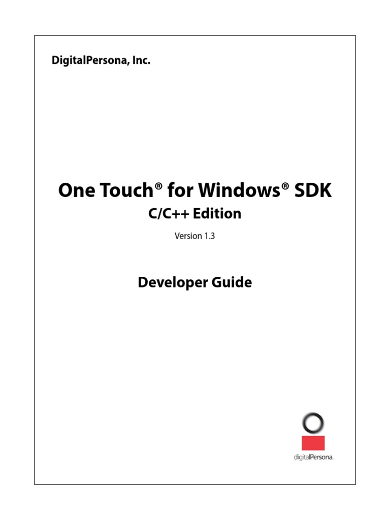 One Touch For Windows SDK C-C++ Developer Guide | PDF | Remote Desktop ...