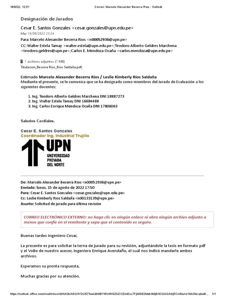 Designación de Jurado | PDF