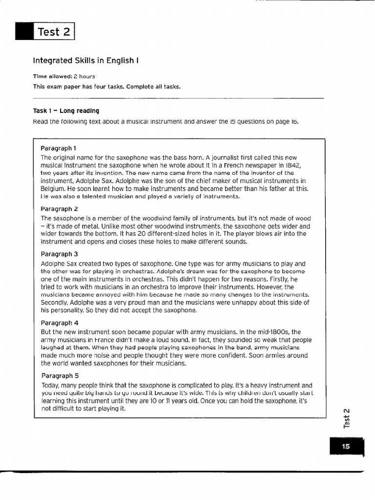 b1 Trinity Test 2 Saxo | PDF