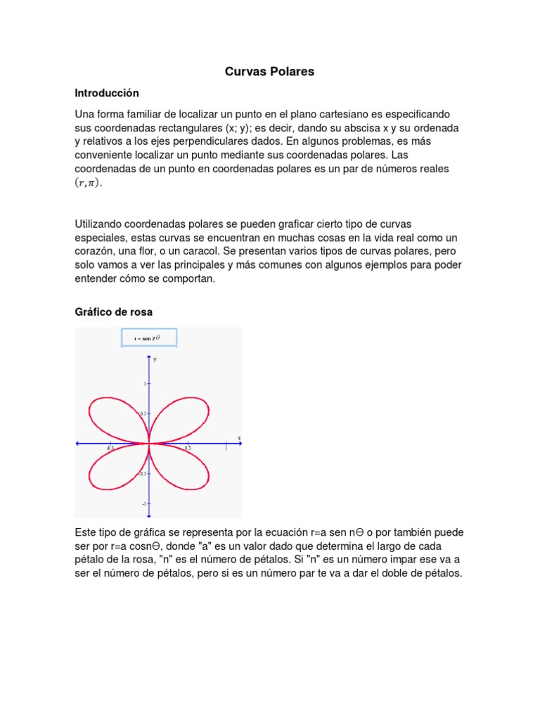 Curvas Polares | PDF | Integral | Sistema de coordenadas Cartesianas