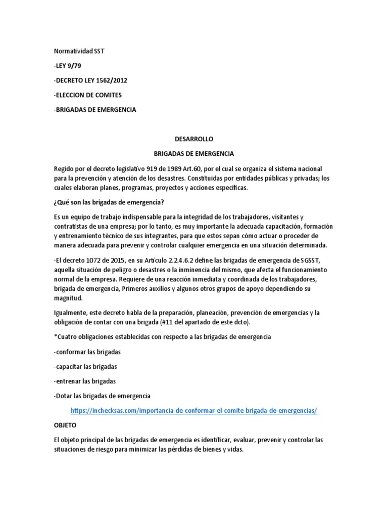 Brigadas de Emergencia PDF | PDF