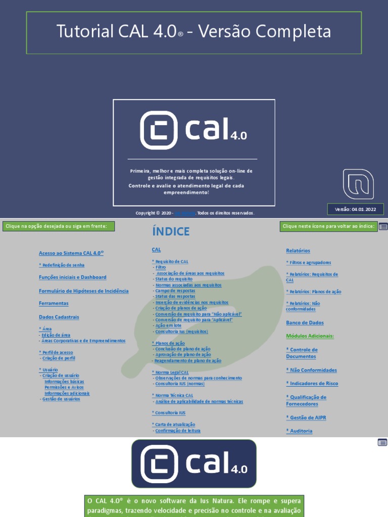 Tutorial Cal 4.0 | PDF