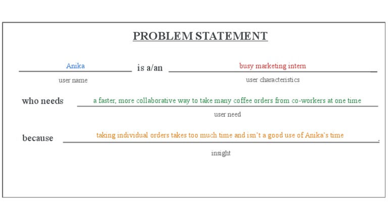 Ui Ux Problem Statement Sample Pdf
