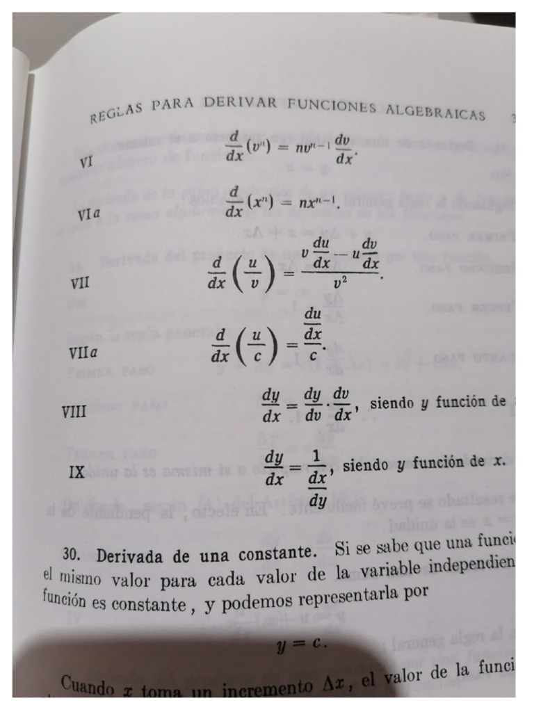 Formulas de Derivadas | PDF