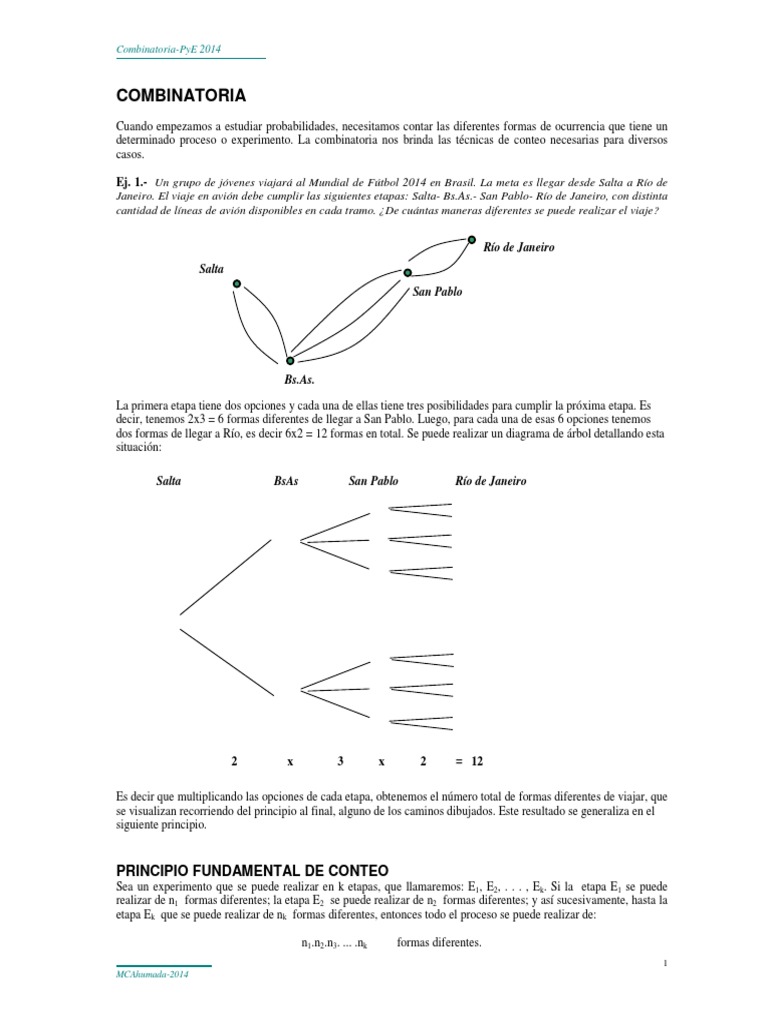 Combinatoria - Teoria | PDF | Combinatoria | Permutación
